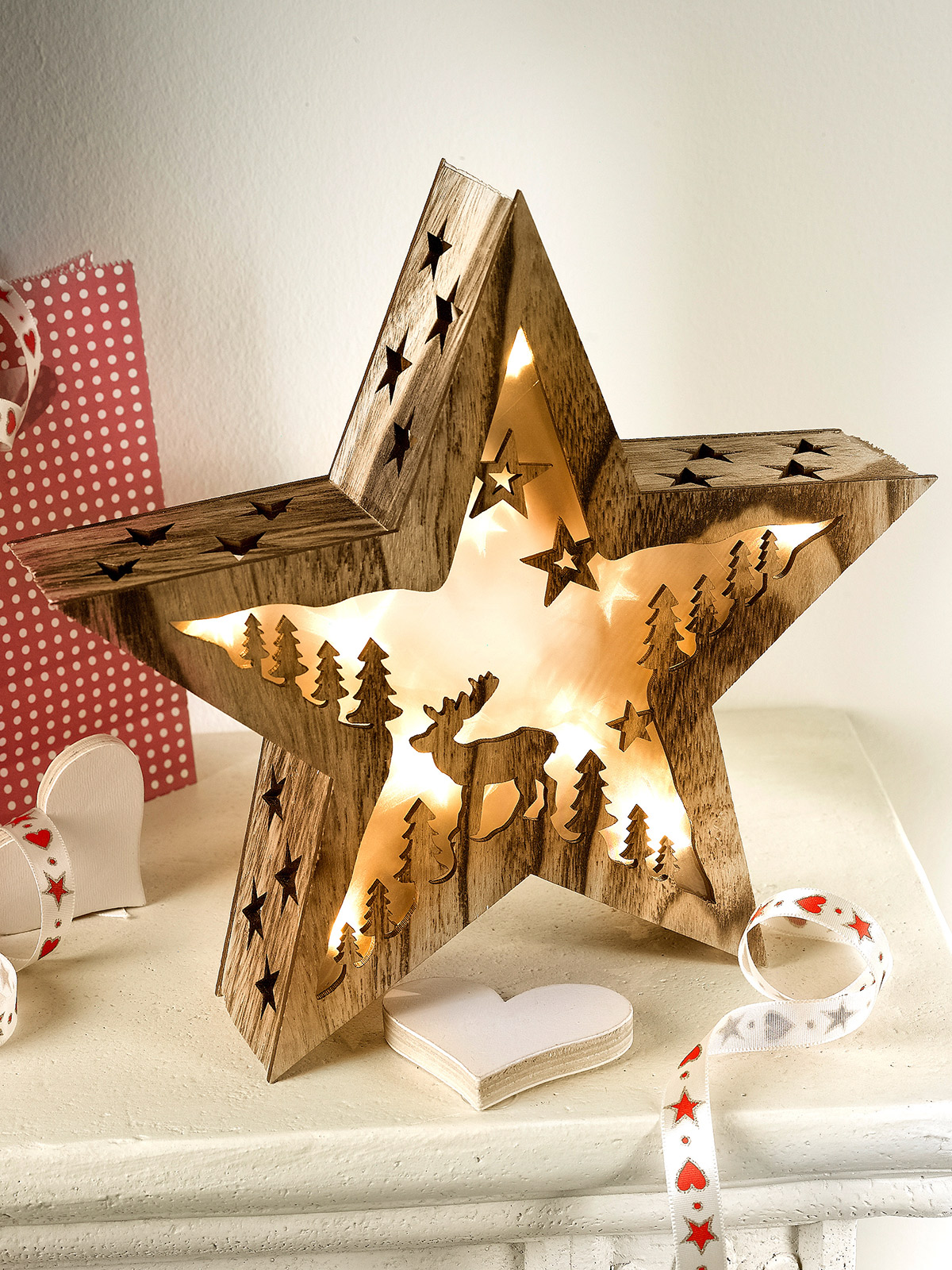 LED-Holzstern | 036137
